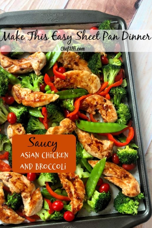 Saucy Asian Chicken and Broccoli Sheet Pan Dinner