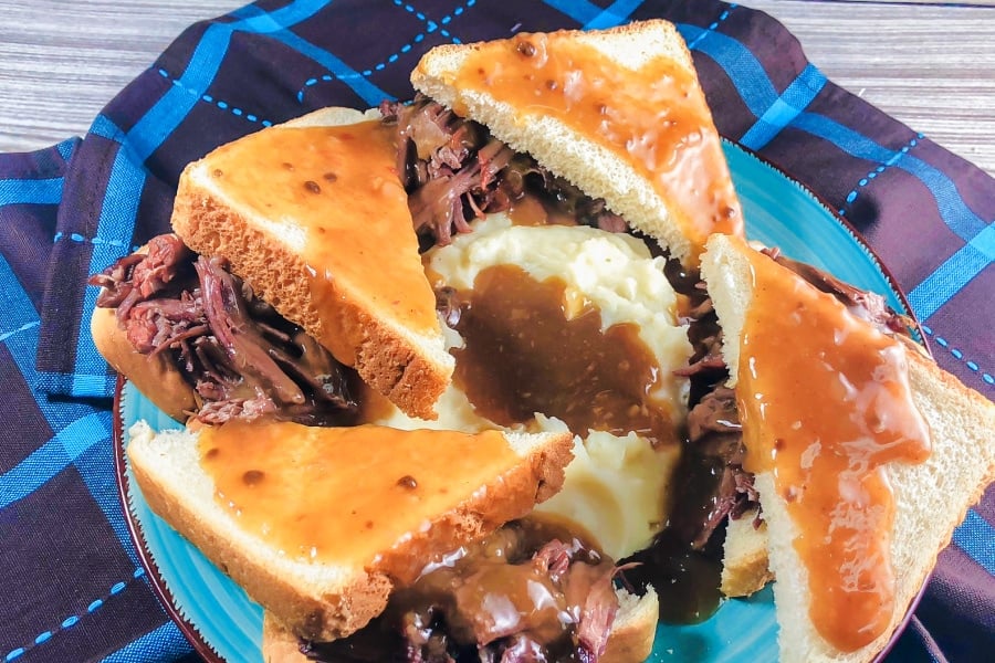 Hot Beef Sandwiches on White Bread... Just like "Back Home"! - Chef Alli