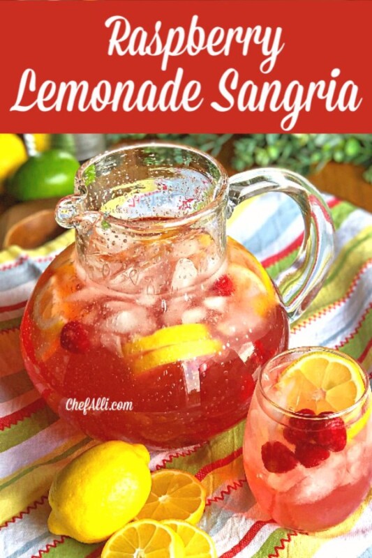 Raspberry Lemonade Sangria with Ornery Brothers Distillery Milo Vodka