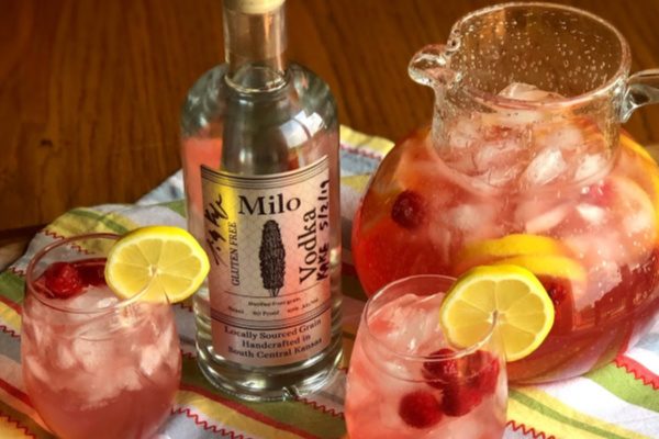 Raspberry Lemonade Sangria with Ornery Brothers Distillery Milo Vodka
