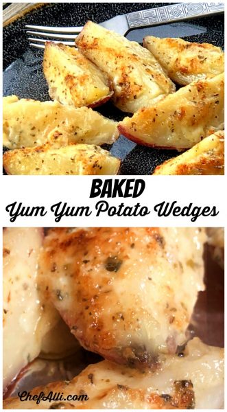 Baked Yum Yum Potato Wedges - Chef Alli