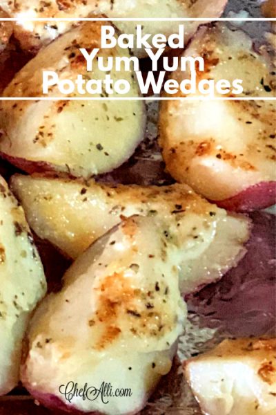 Baked Yum Yum Potato Wedges - Chef Alli