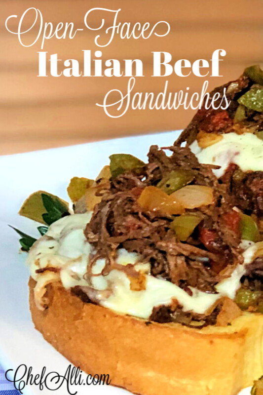 Open-Face Italian Beef Sandwiches - ChefAlli.com