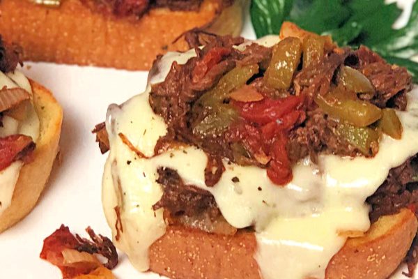 Open-Face Italian Beef Sandwiches - Chef Alli