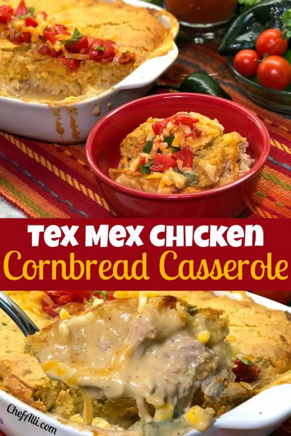 Tasty Tex Mex Chicken Cornbread Casserole vs. Chicken Pot Pie - ChefAlli.com
