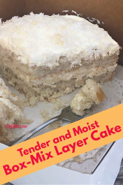 How to Make Moist and Tender White Cake....from a Box Mix! - Chef Alli