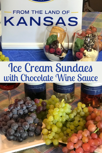 Ice Cream Sundaes with Red Wine Chocolate Sauce - Chef Alli