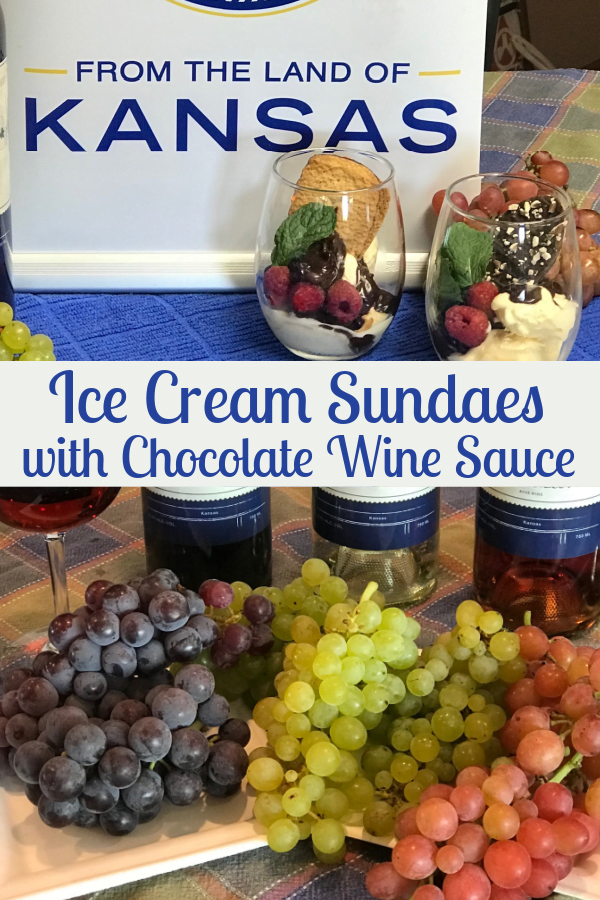 Ice Cream Sundaes with Red Wine Chocolate Sauce - Chef Alli