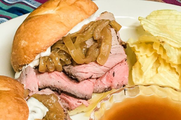 French Dip Eye of Round Sandwiches - Chef Alli