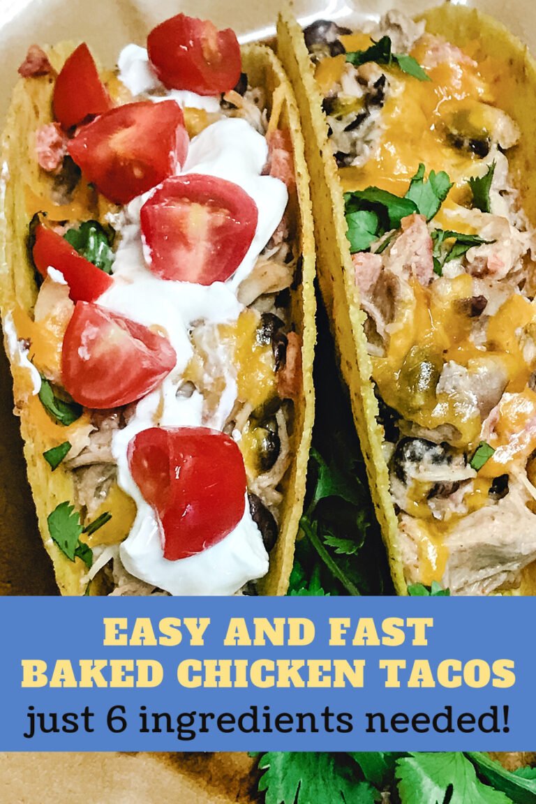 6 Ingredient Baked Chicken Tacos - Chef Alli