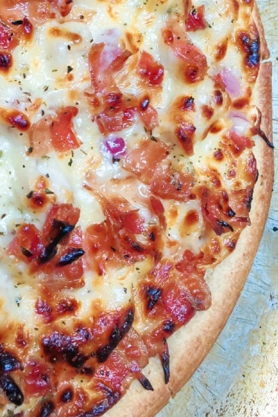 Cream Cheese Chicken Bacon Pizza - Chef Alli