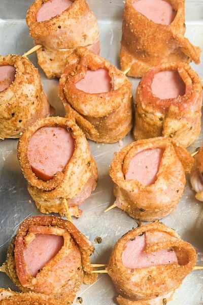 Smoked Sausage Bacon Shots - Chef Alli