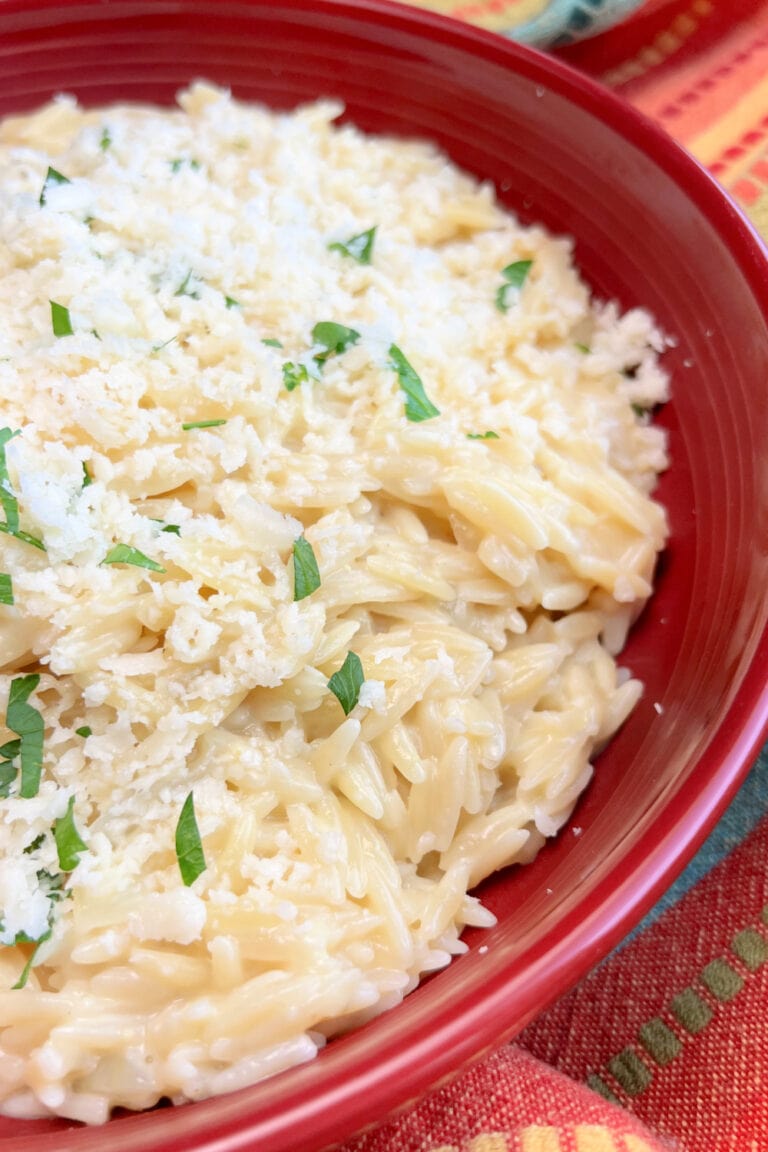 Cheesy Orzo Pasta - ChefAlli.com